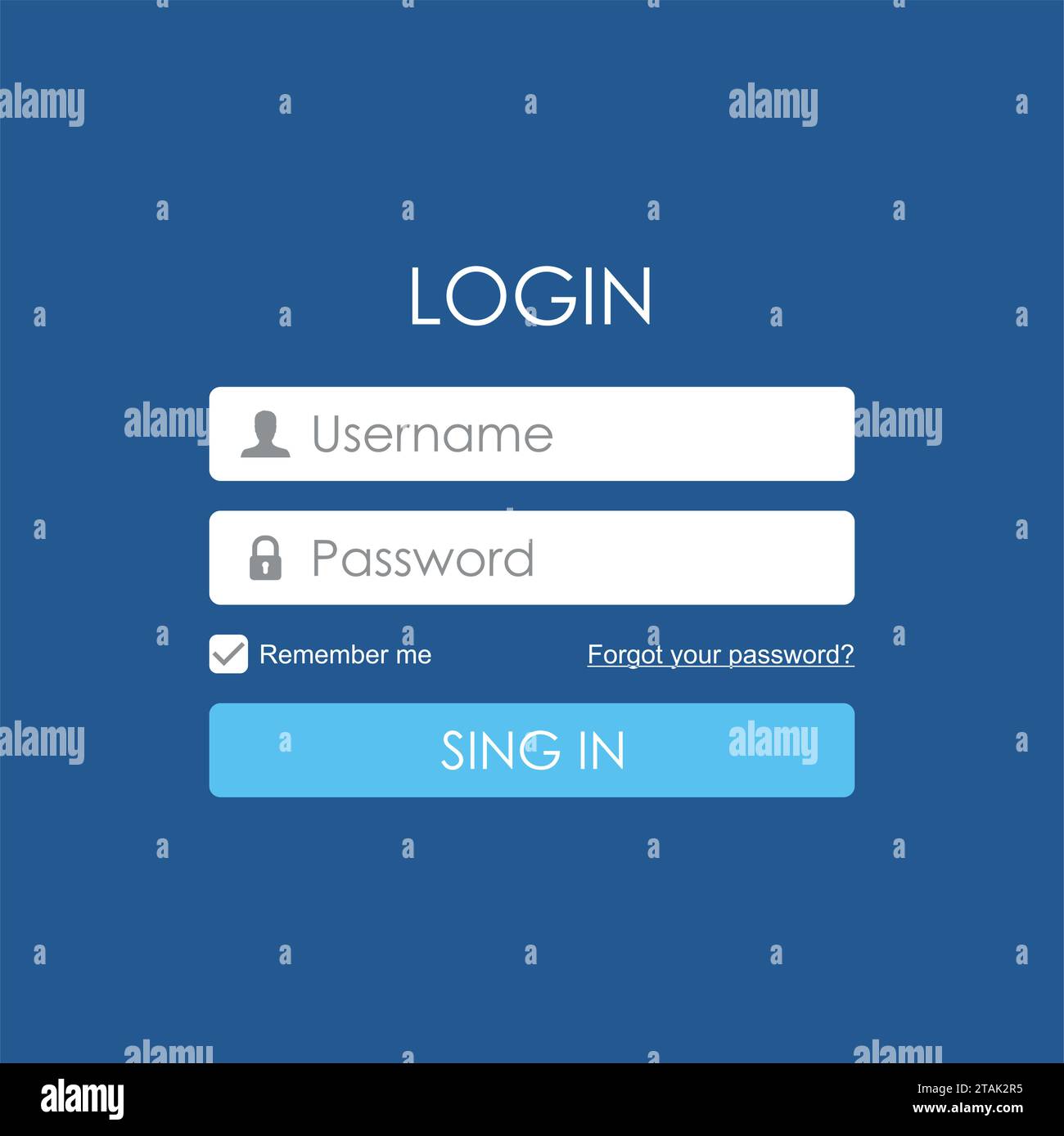 Login User Interface Sign In Web Element Template Window For Website Mobile Computer