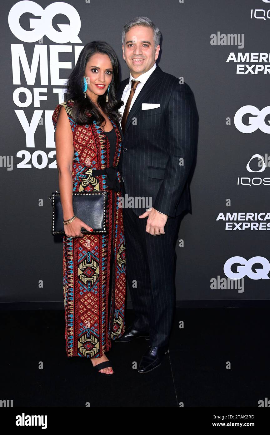 Sawsan Chebli mit Ehemann Nizar Maarouf bei der 25. Verleihung der GQ ...
