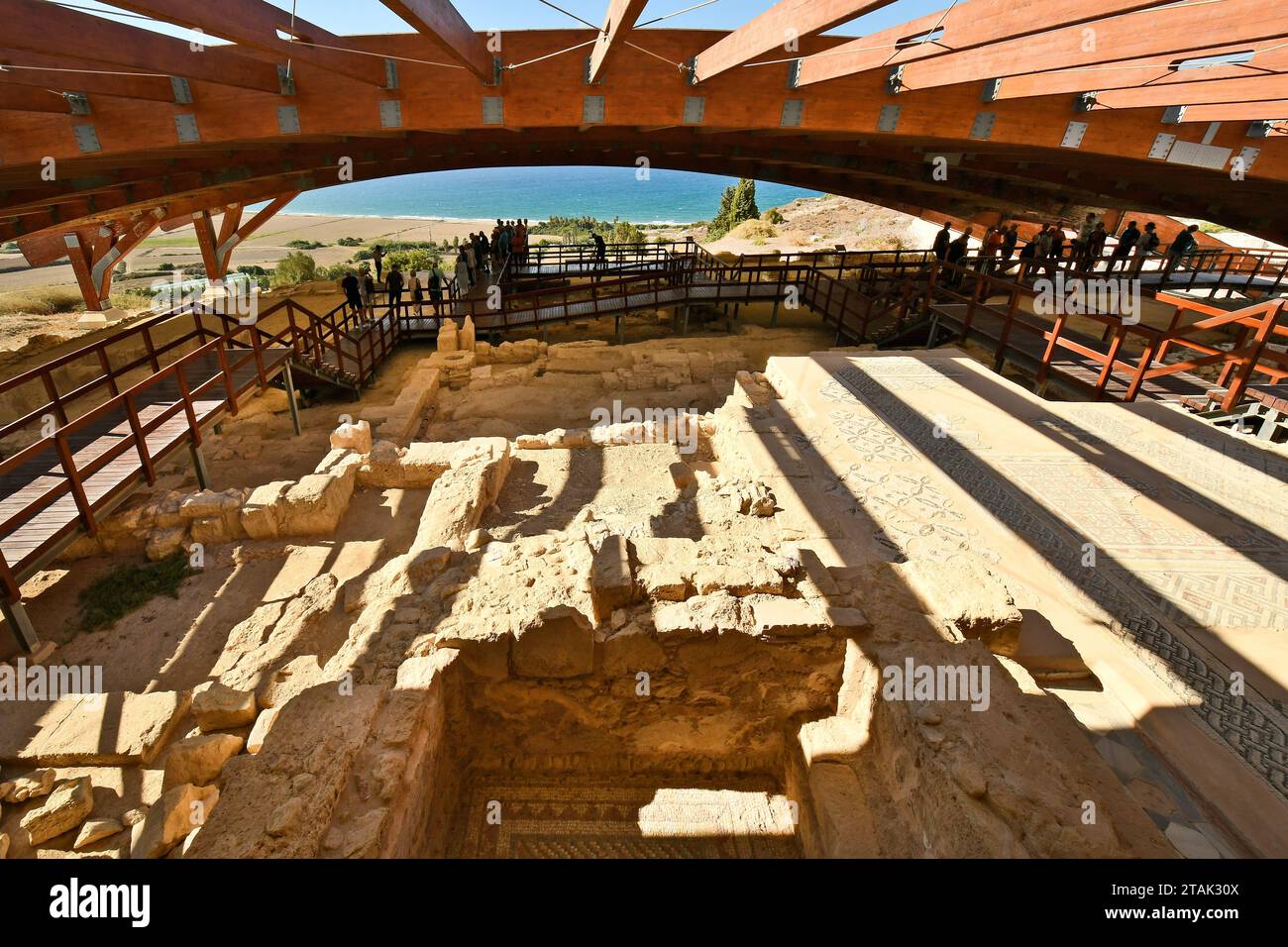 Episkopi,Cyprus - September 30, 2023: Group of tourists visits the ...