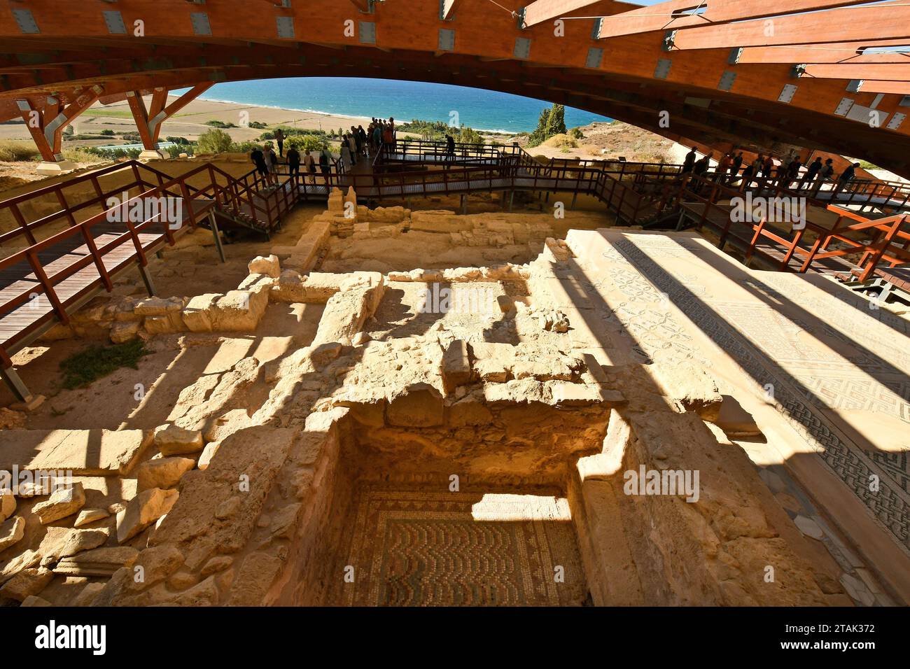 Episkopi,Cyprus - September 30, 2023: Group of tourists visits the ...