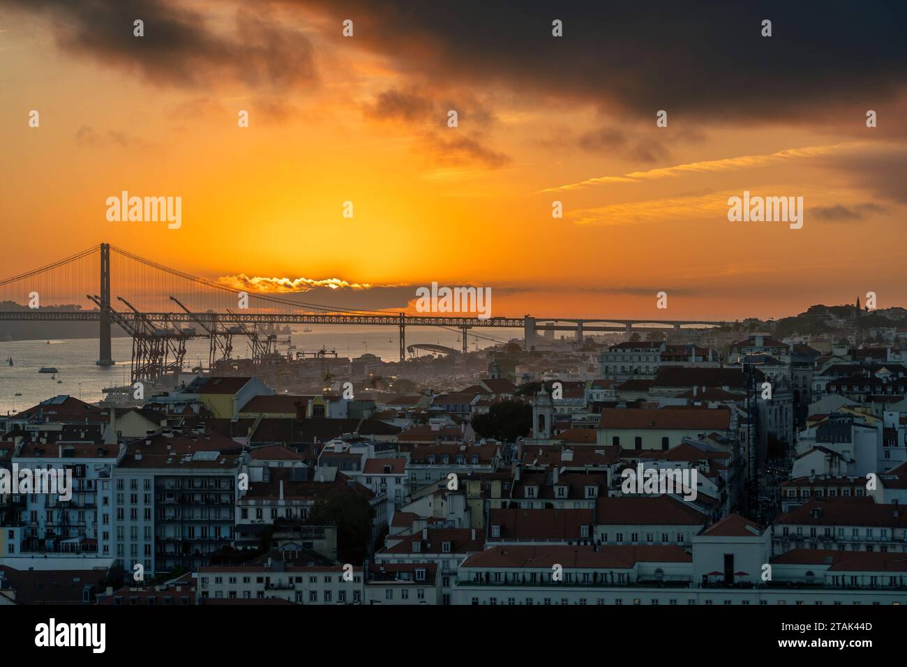 Lisbon view sunset hi-res stock photography and images - Alamy