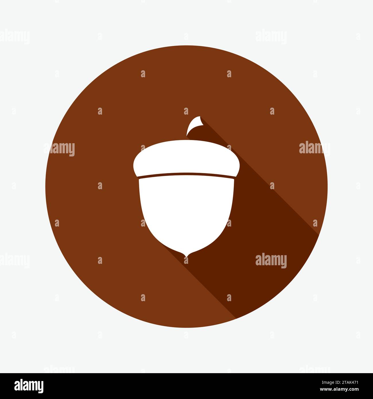 Vector Flat Icon of Acorn. Vector illustration Stock Vector Image & Art - Alamy