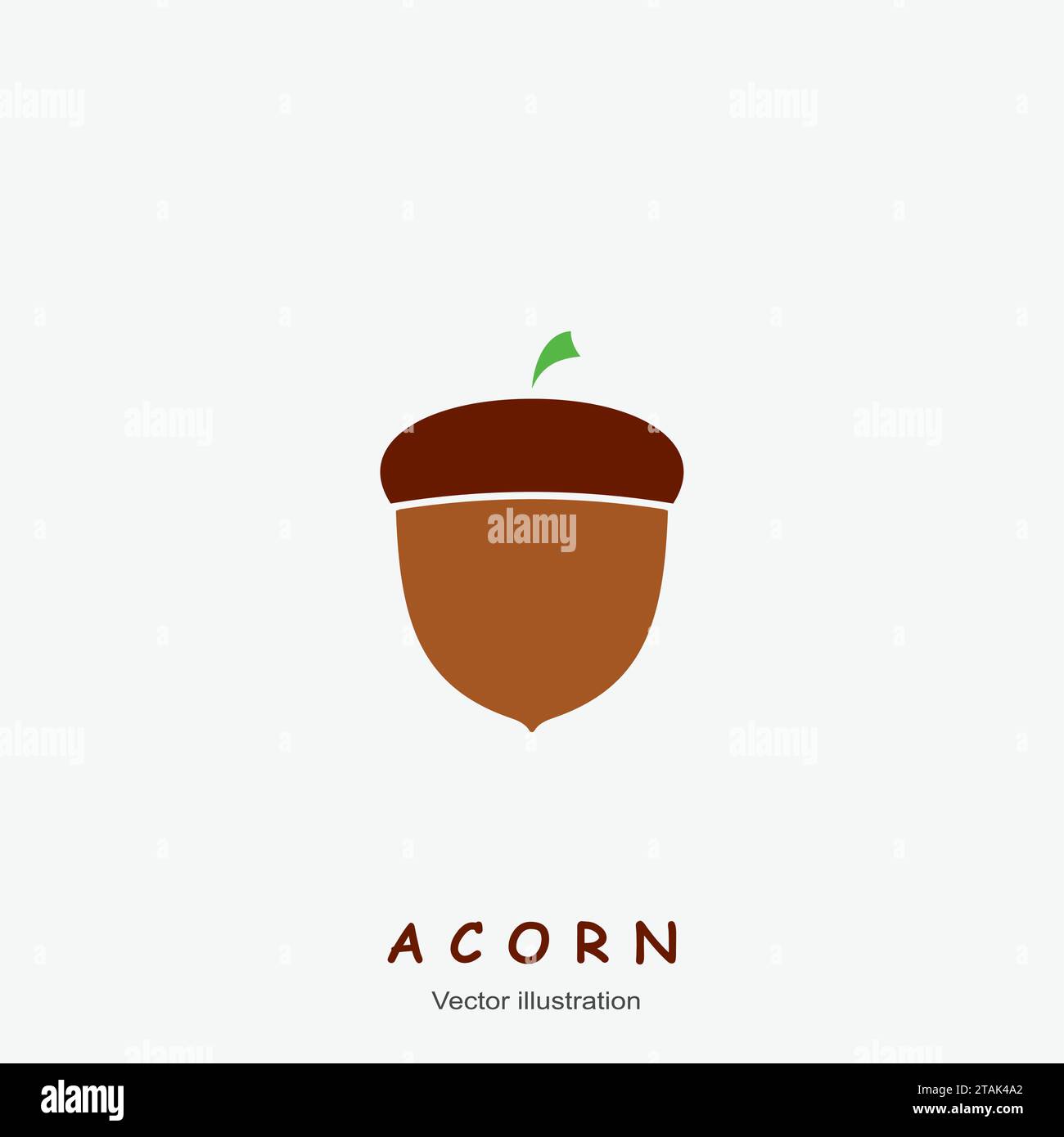 Acorn oak tree vector vectors hi-res stock photography and images - Alamy