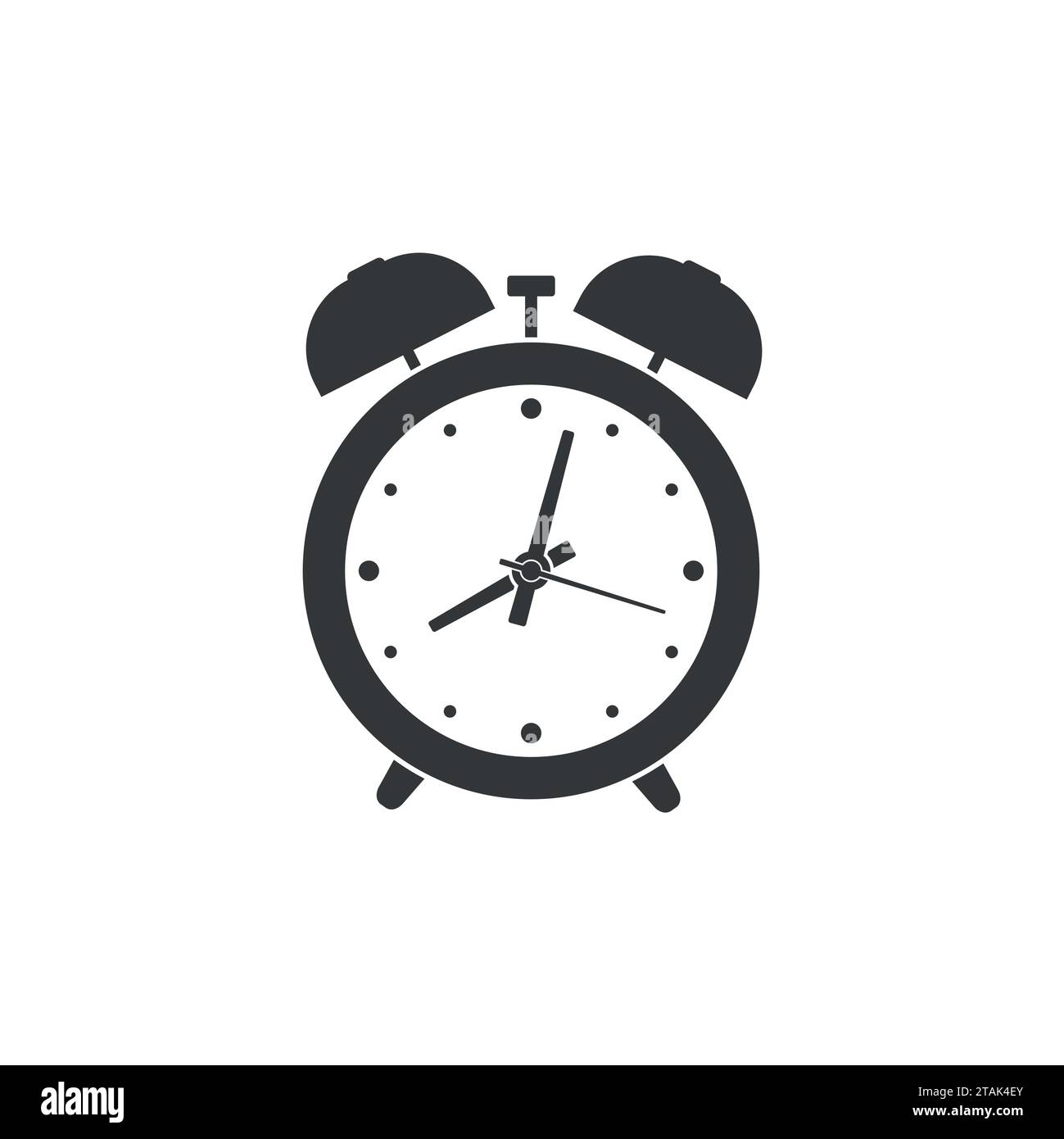 Alarm clock isolated on white background. Vector illustration Stock ...