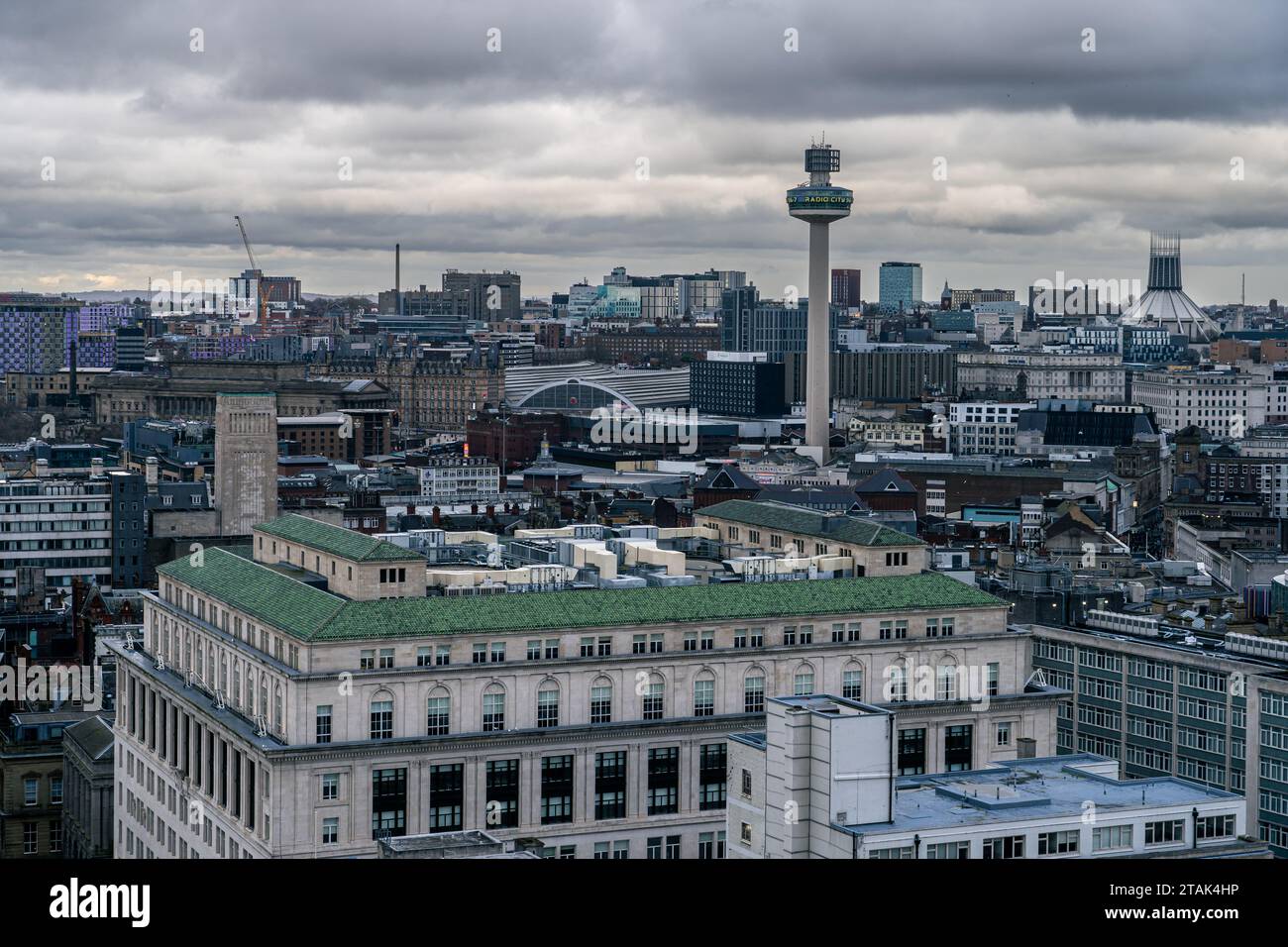Cityscape of Liverpool, aerial view Stock Photo - Alamy