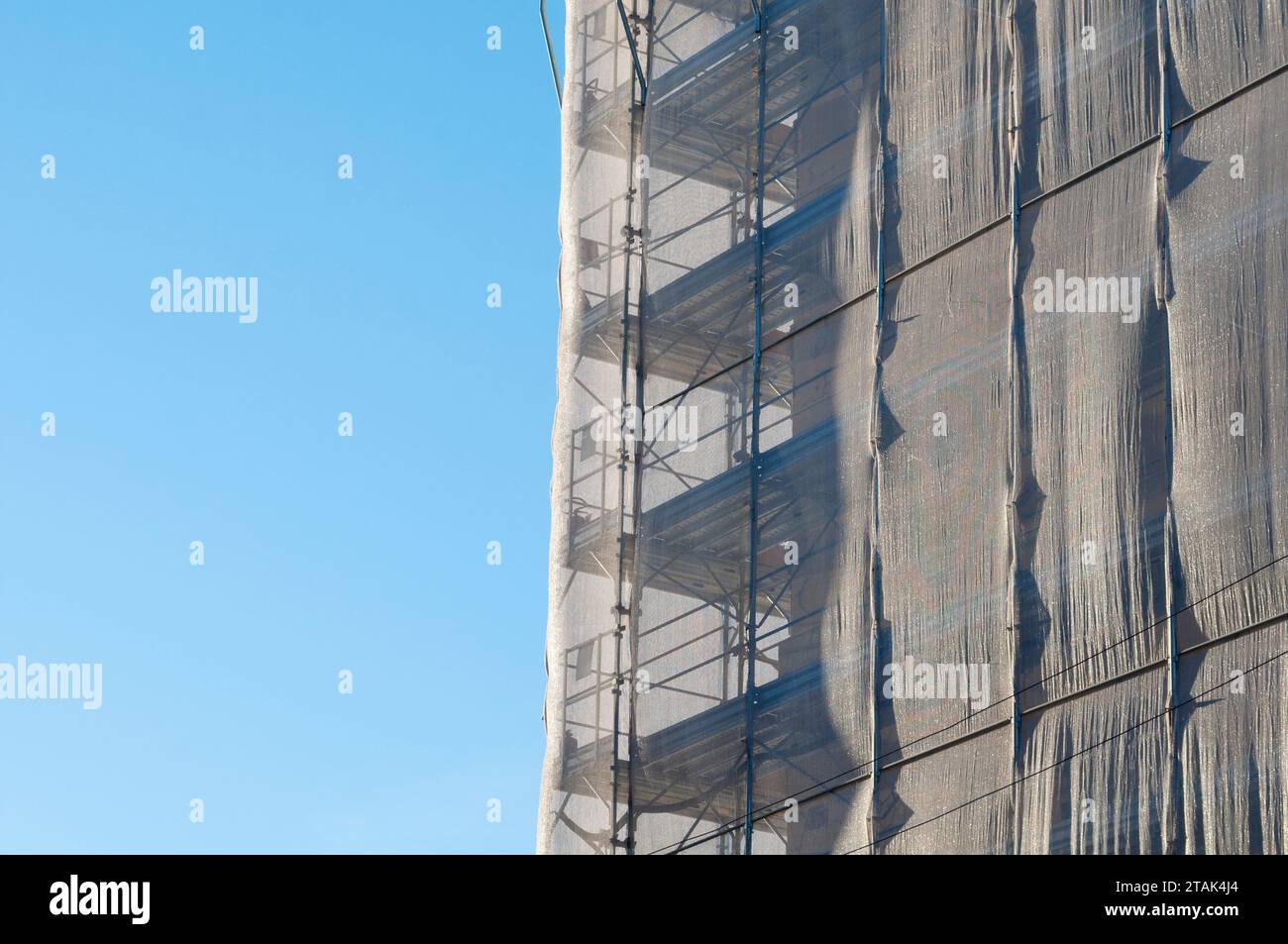 Italy, Lombardy, Milan, Scaffolding, Palace Under Restoration Stock ...