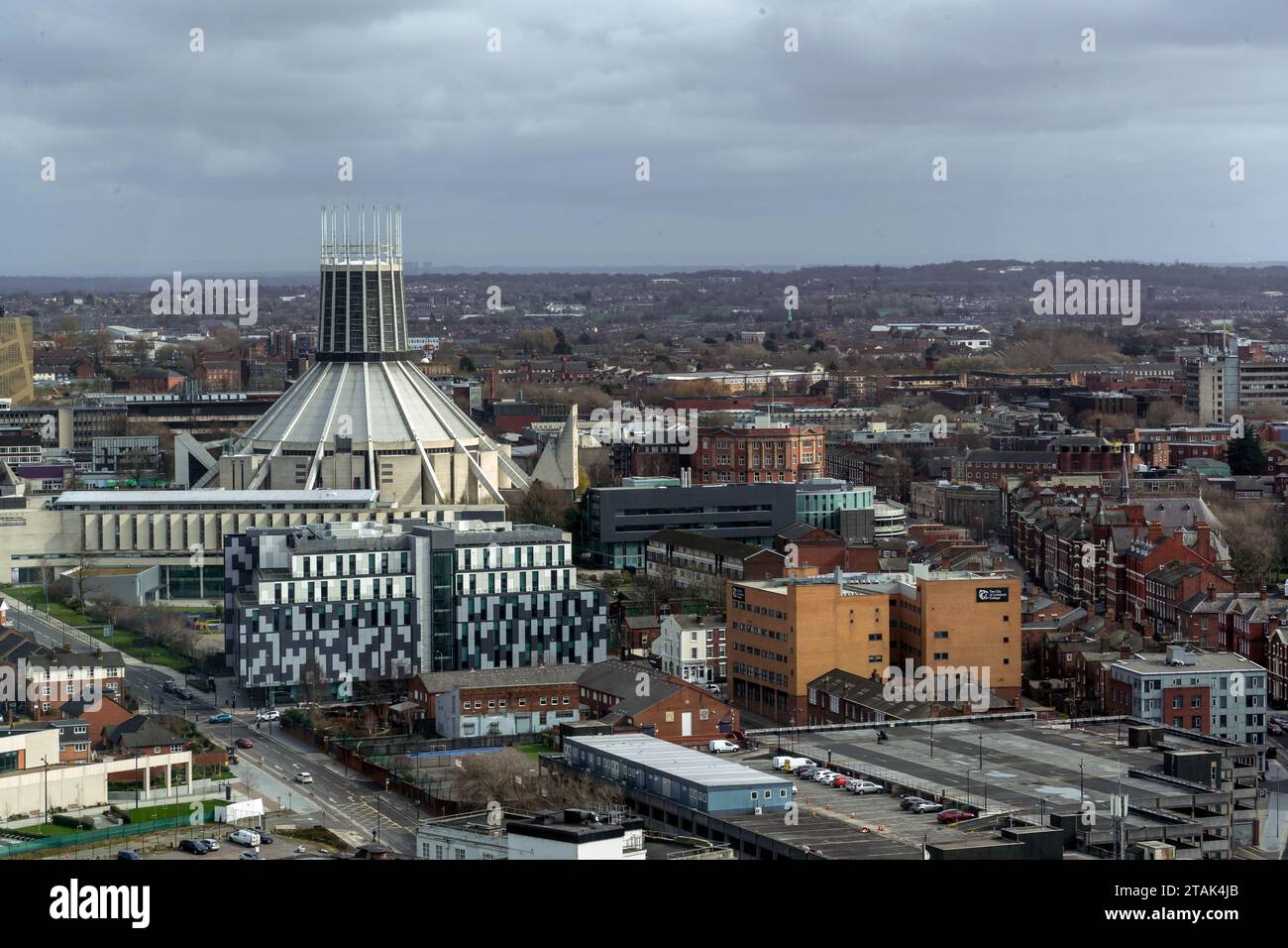 Cityscape of Liverpool, aerial view Stock Photo - Alamy