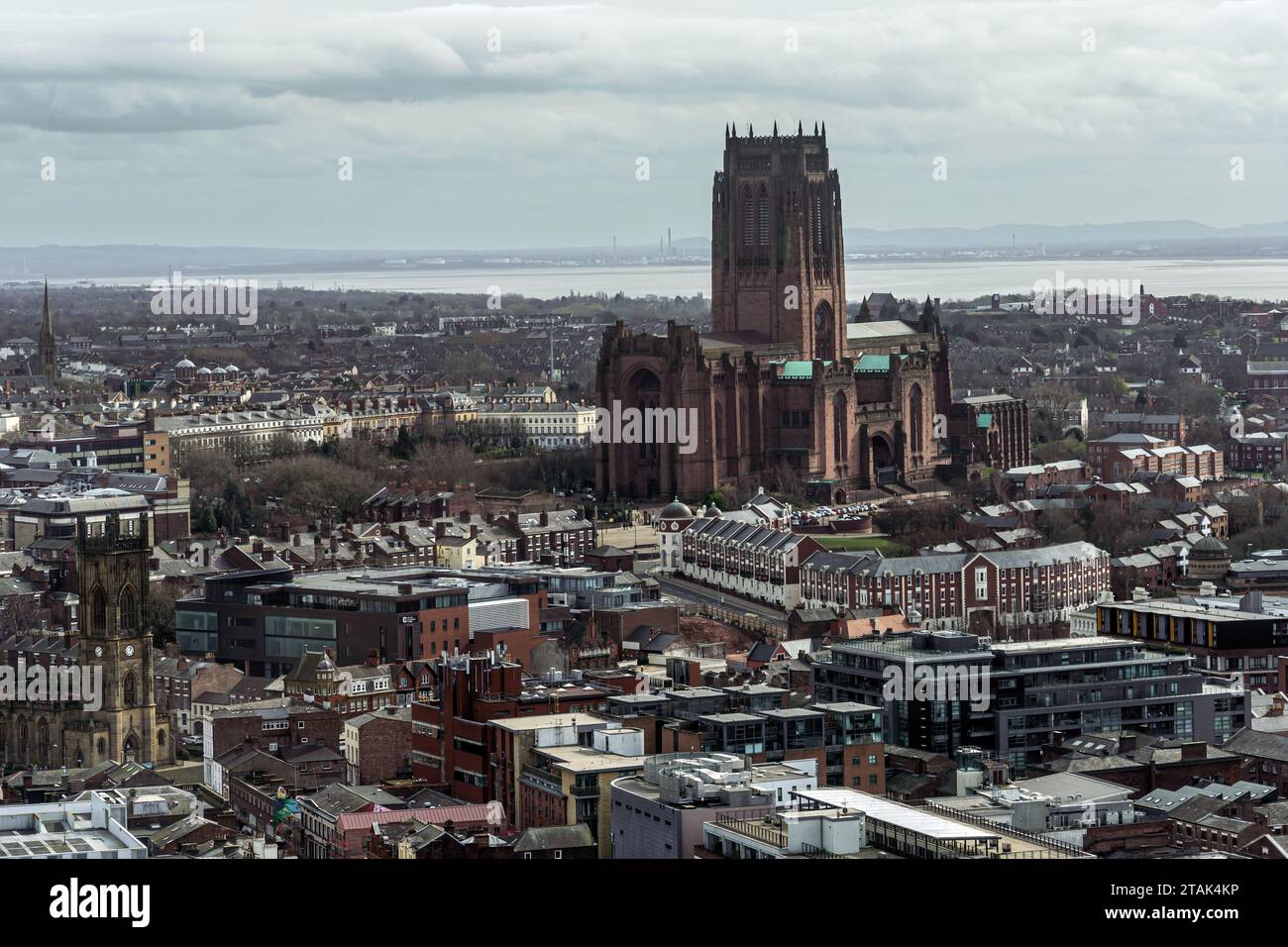 Cityscape of Liverpool, aerial view Stock Photo - Alamy