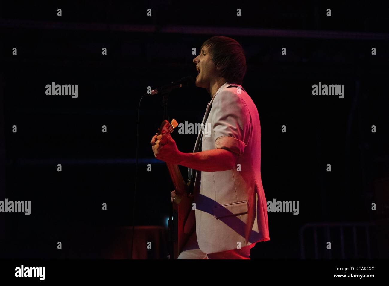 Northern Irish alternative rock band, Ash, performing in Berlin at the ...
