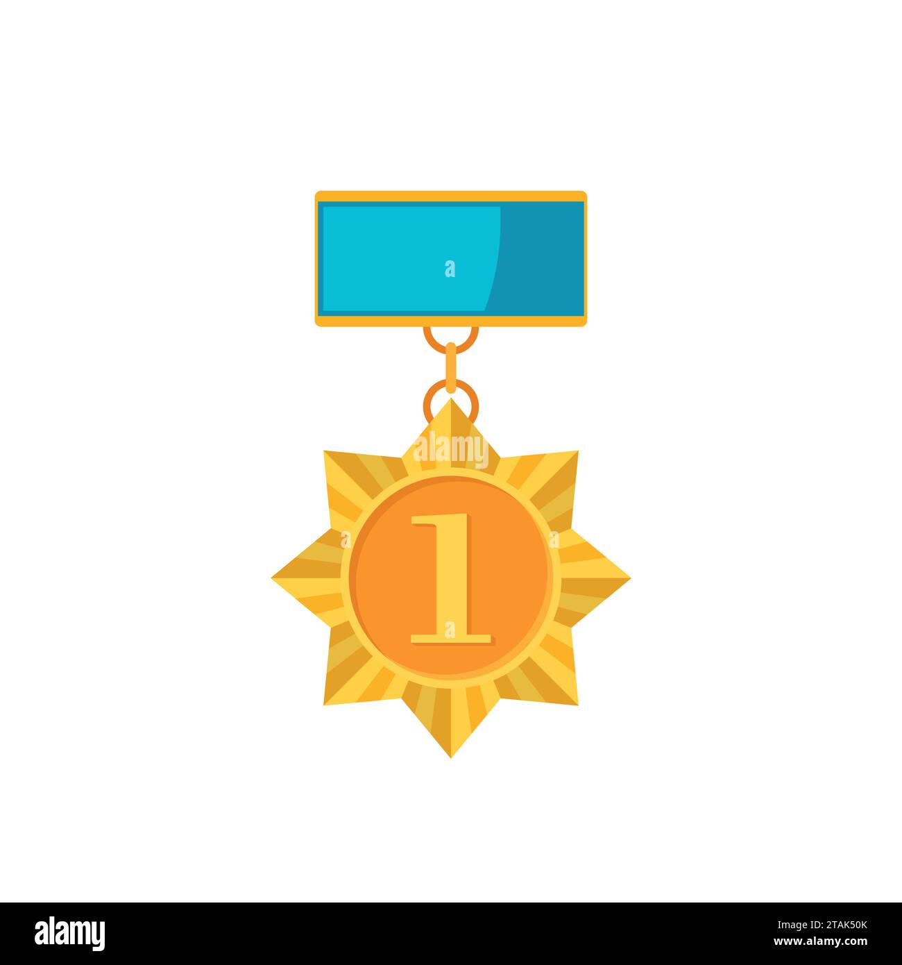 Gold medal star isolated on a white background. Award gold winner prize ...