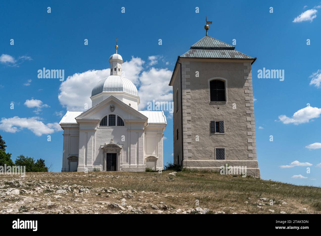 Chapel of St. Sebastian at the top of the Holy Hill at Mikulov, South ...