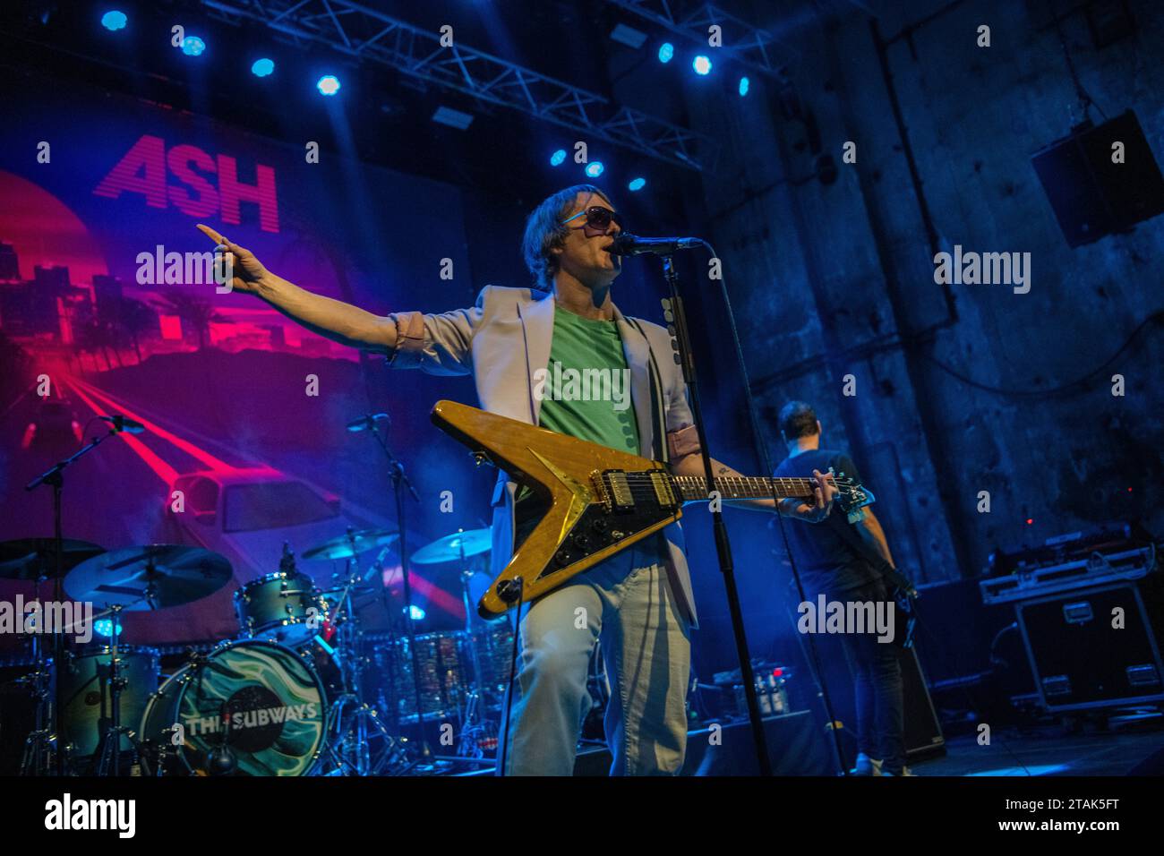 Northern Irish alternative rock band, Ash, performing in Berlin at the ...