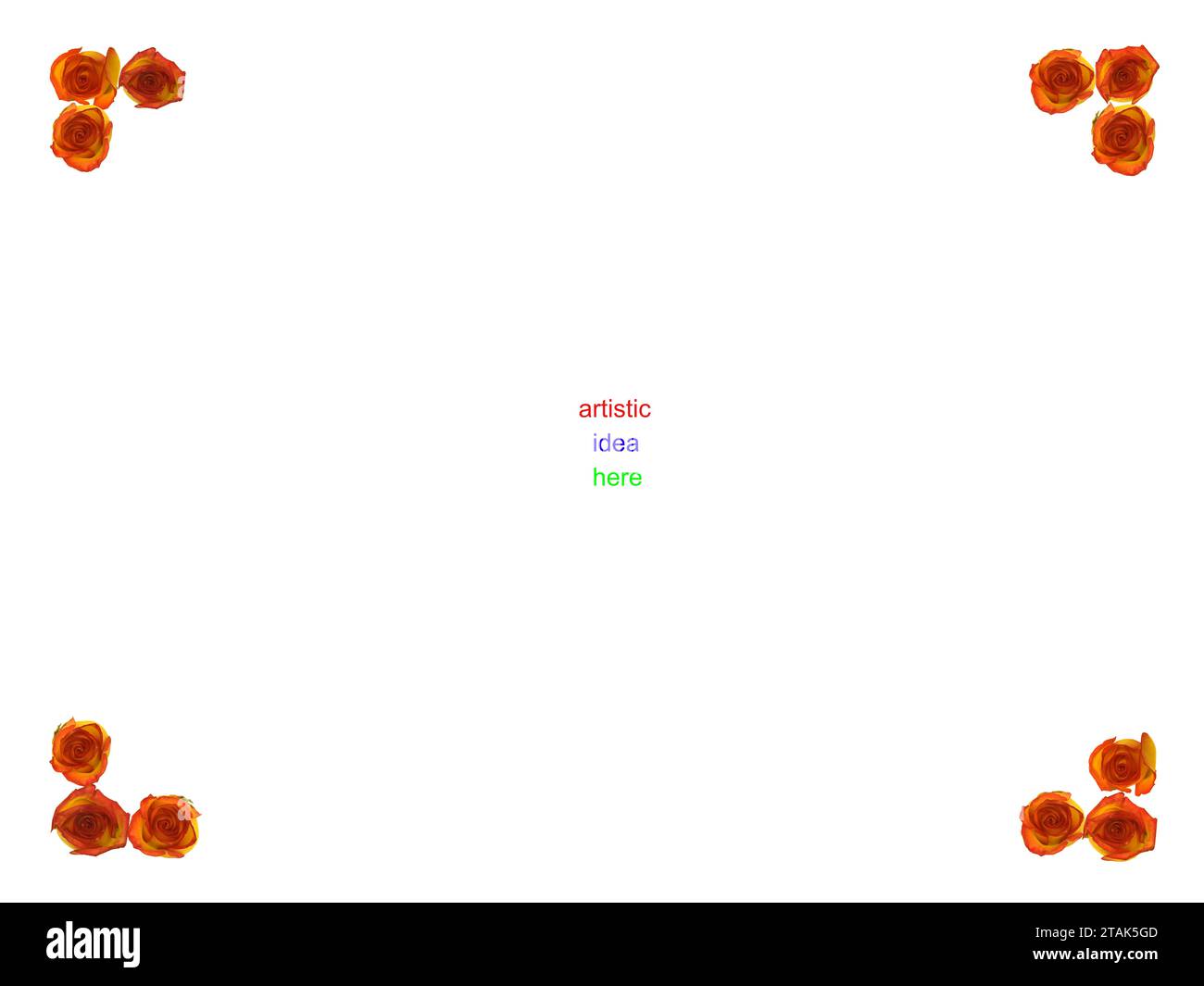 White page with floral borders, communicate your message or idea in an ...