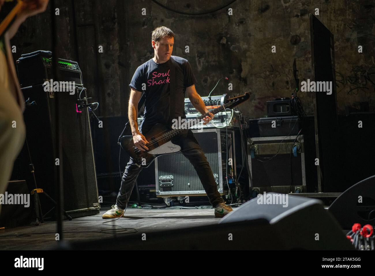 Northern Irish alternative rock band, Ash, performing in Berlin at the ...