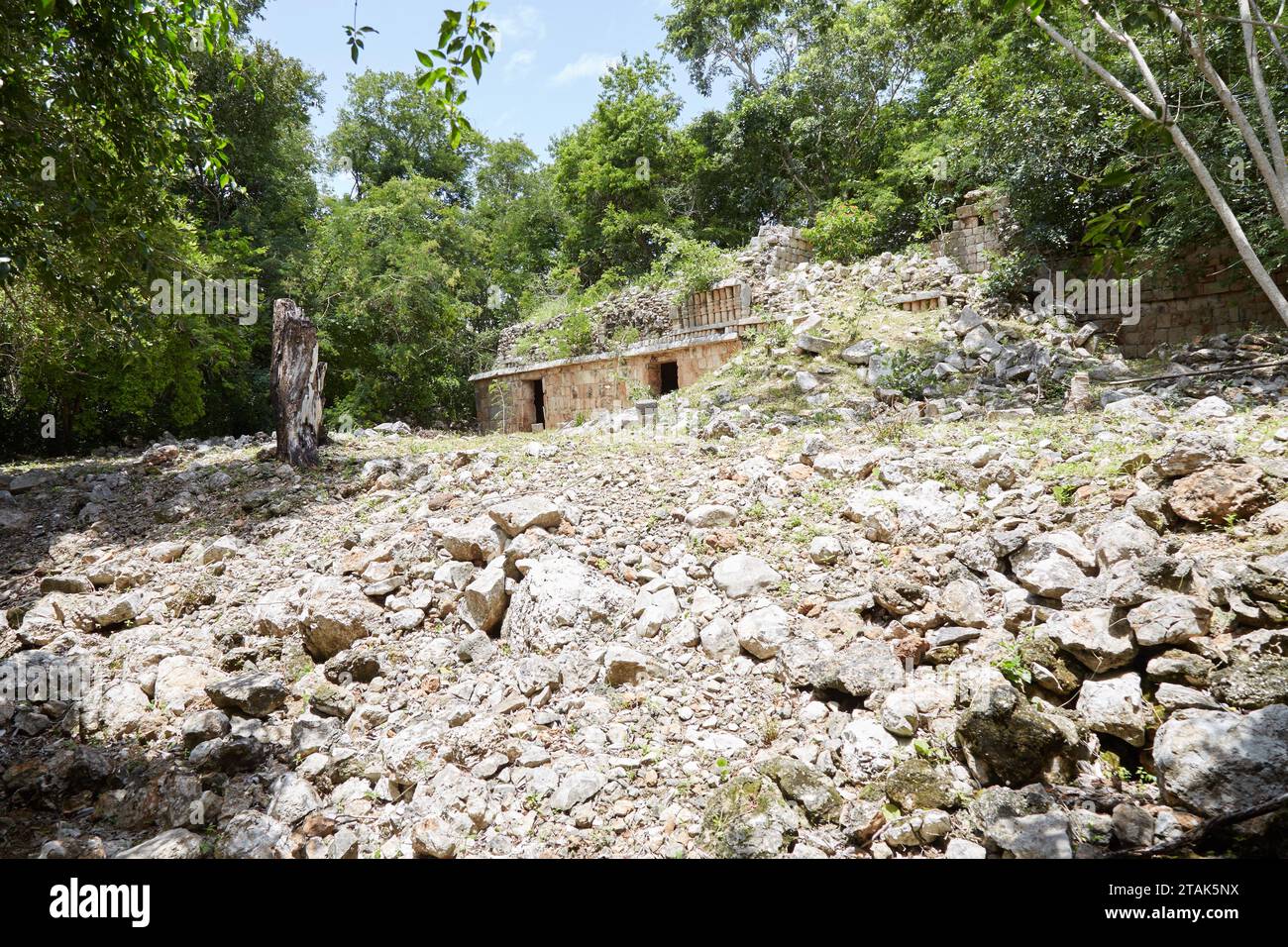 The Mayan ruins of Sayil, known for its stunning royal palace Stock ...