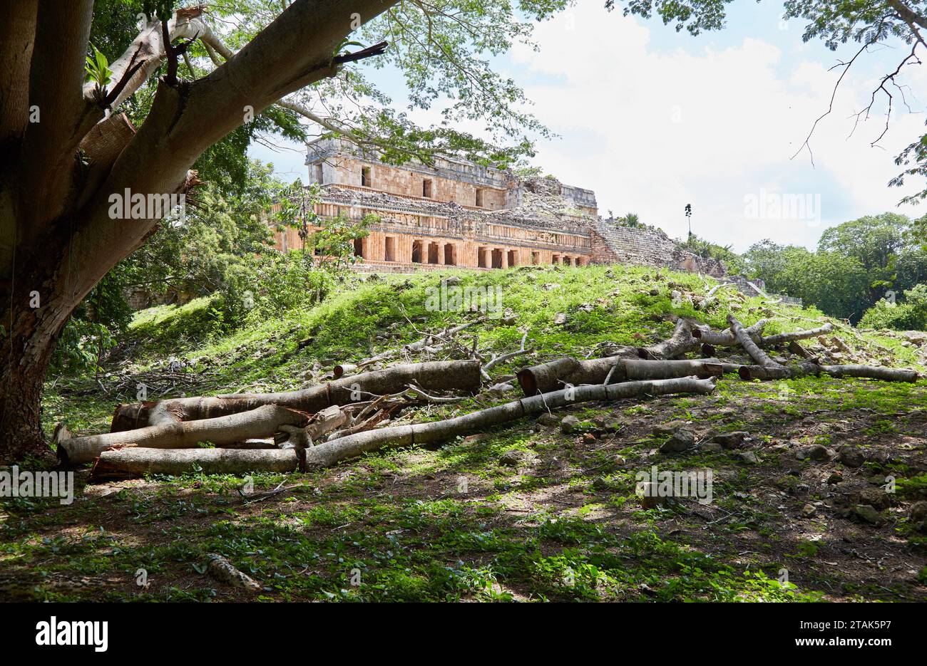 The Mayan ruins of Sayil, known for its stunning royal palace Stock ...