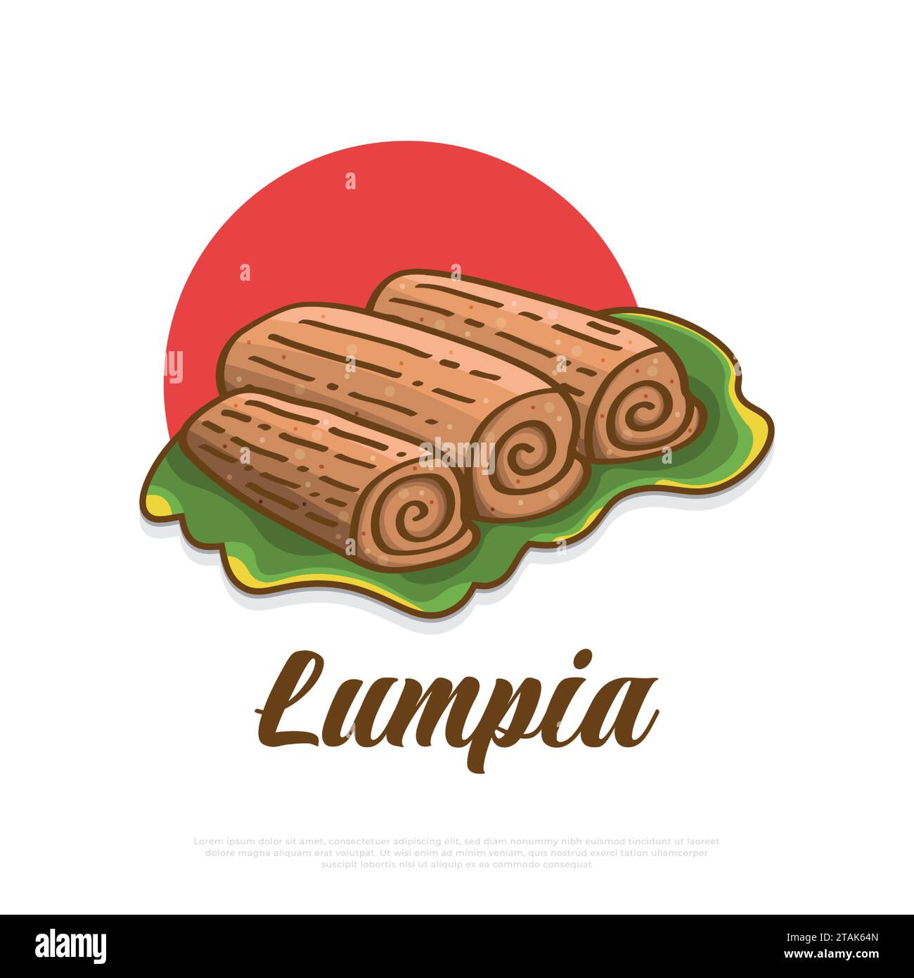 Lumpia, Traditional Food From Indonesia. Illustration of Indonesian ...
