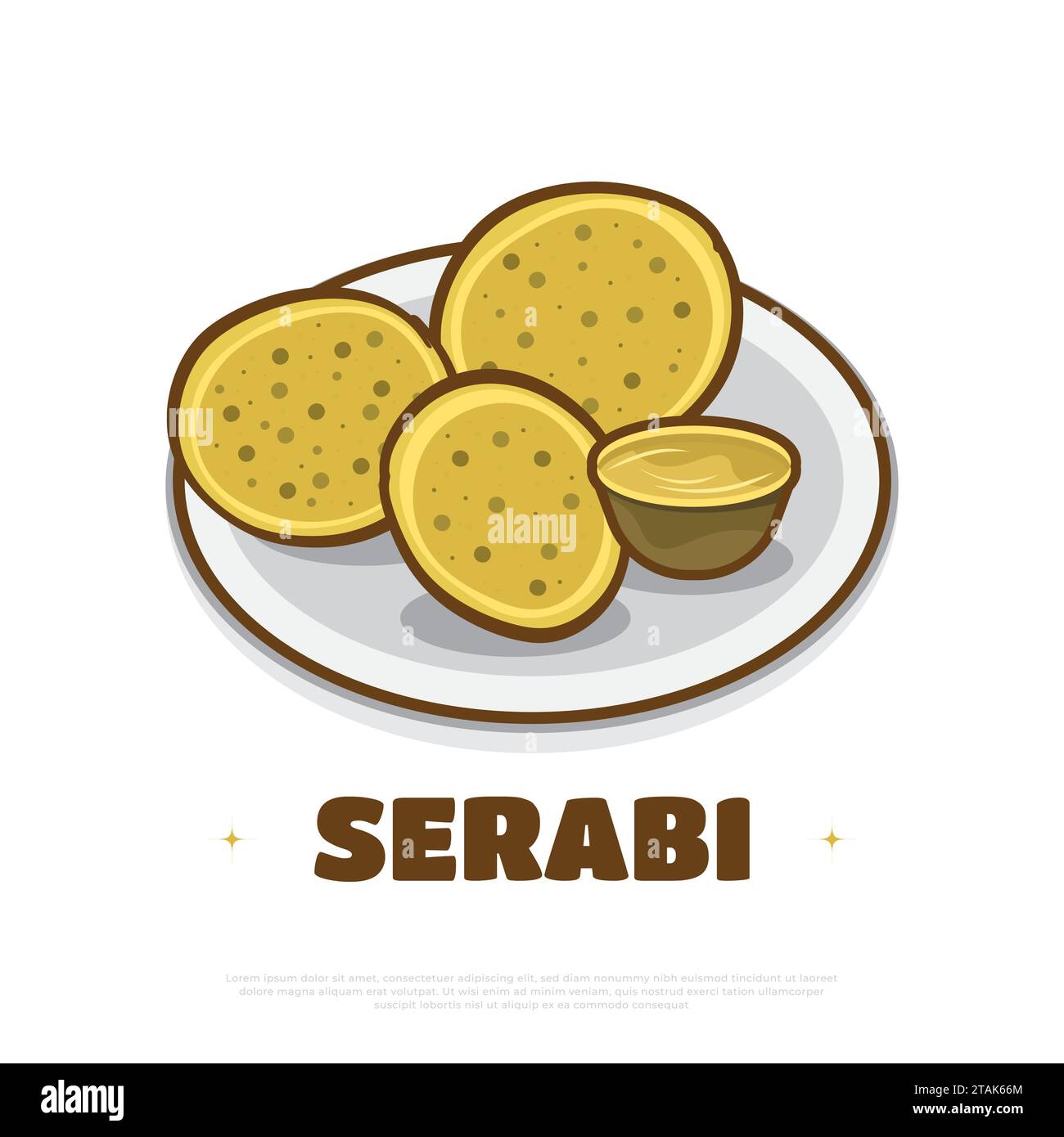 Illustration of Indonesian Food Named Serabi. Indonesian Pancake Made ...