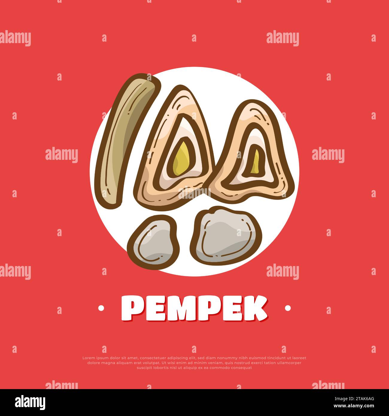 Pempek Illustration, Indonesian Traditional Food. Traditional Cuisine ...