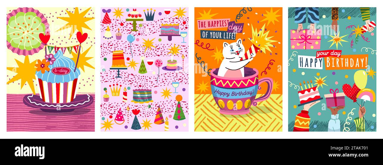 Happy birthday graphic groovy Stock Vector Images - Alamy