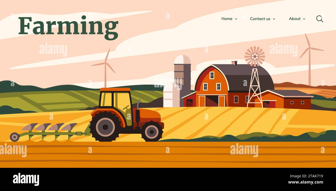 Tillage machinery Stock Vector Images - Alamy