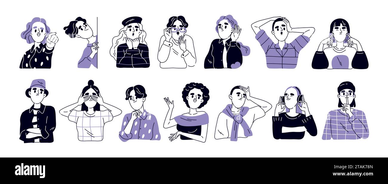 Expressing different emotions Stock Vector Images - Alamy