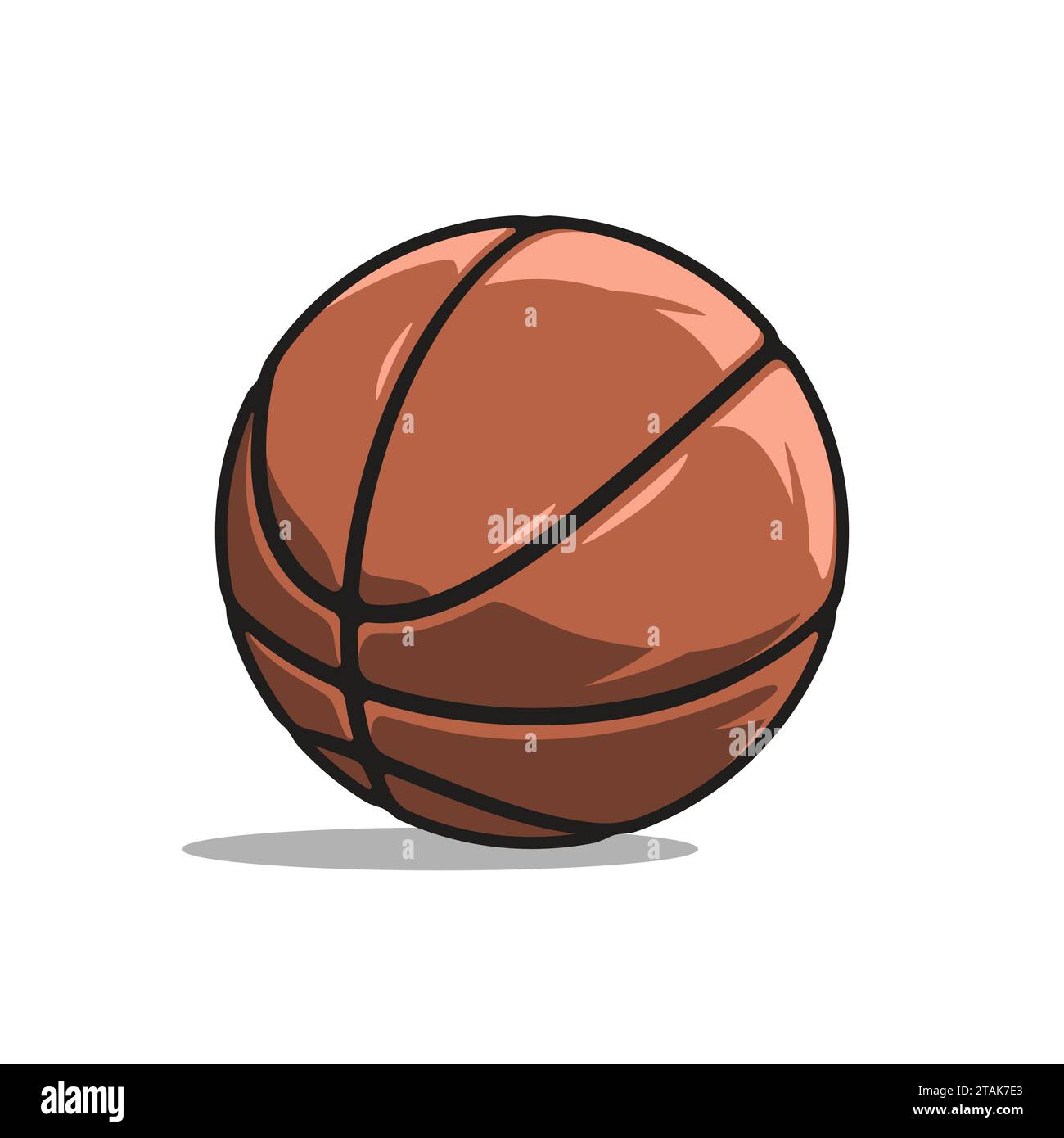 Basketball ball isolated on white background Stock Vector Image & Art ...