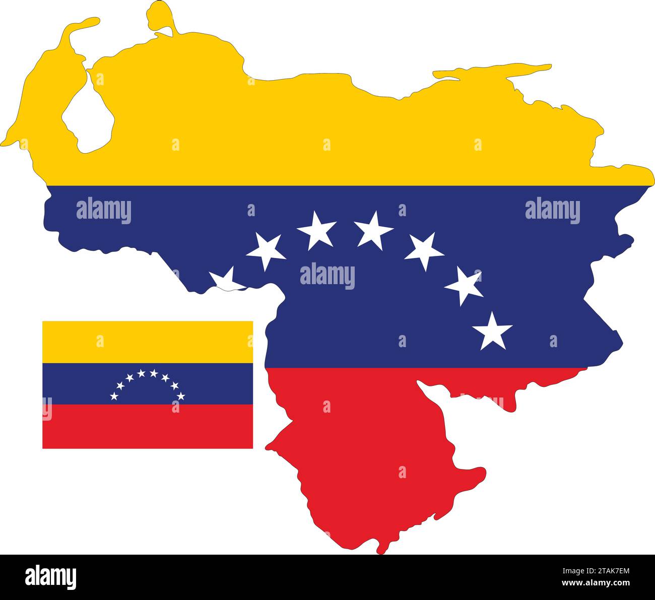 Venezuela Map and Flag Vector Stock Vector Image & Art - Alamy