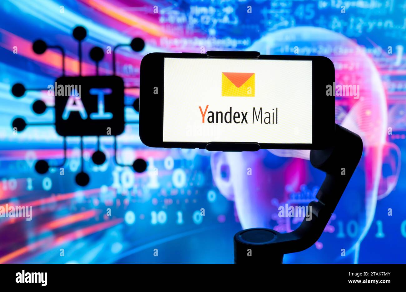 India. 01st Dec, 2023. In this photo illustration, the logo of Yandex ...