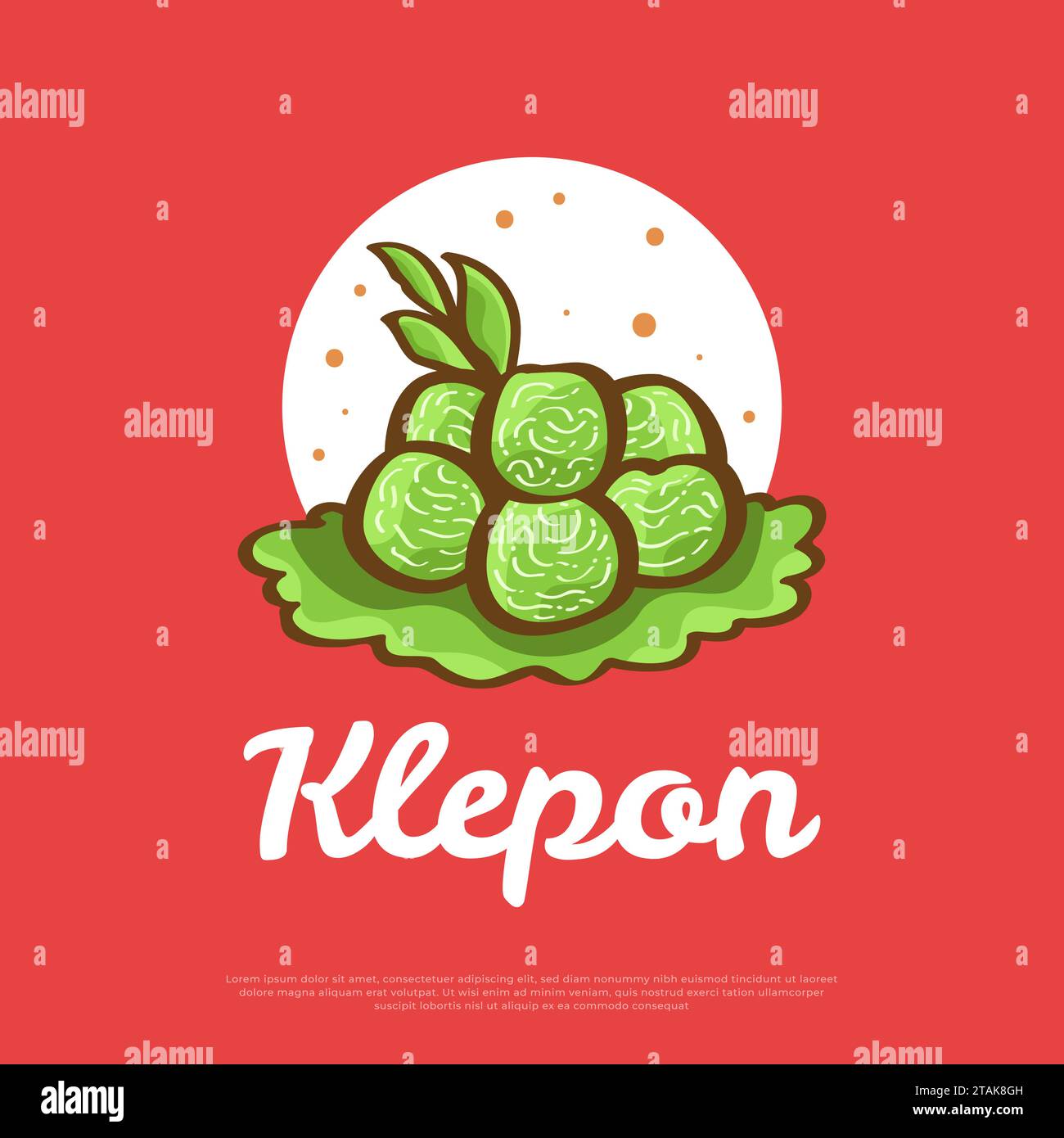 Vector Illustration of Klepon, Indonesian Traditional Food or Snacks ...