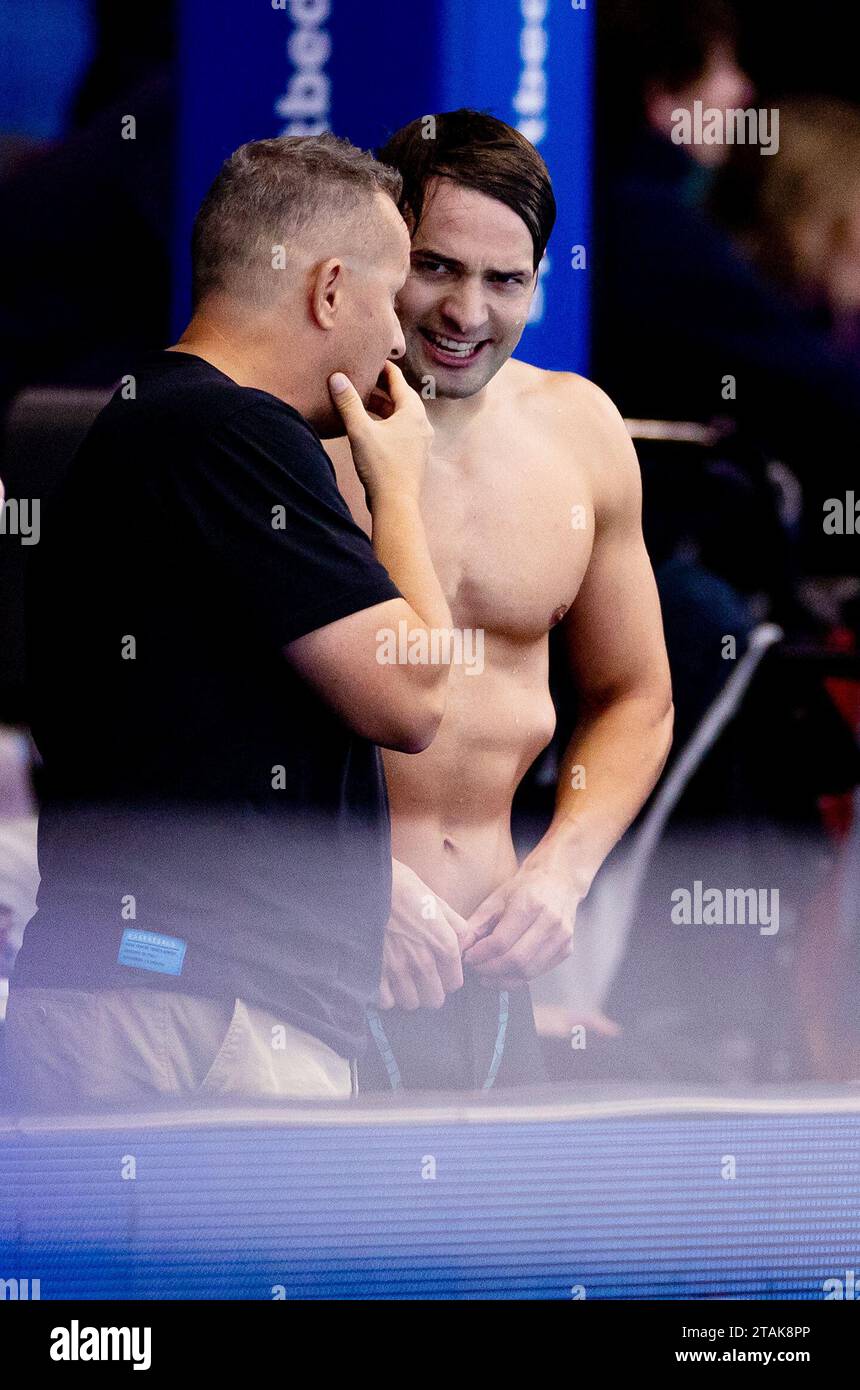 ROTTERDAM - Arno Kamminga and coach Mark Faber on the second day of the ...