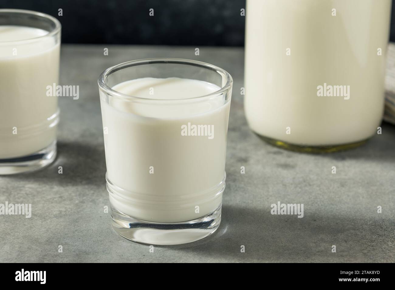 Organic Grass Fed Whole Cow Milk in a Glass Stock Photo - Alamy