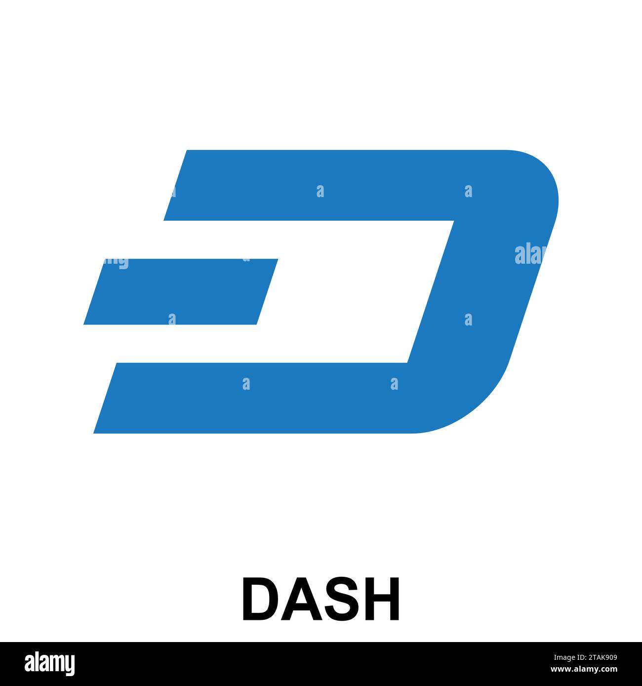 White crypto currency logo dash Stock Vector Images - Alamy