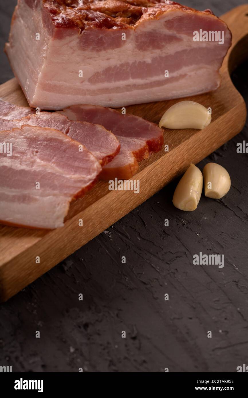 photo, fat, pork meat, garlic, lard, fresh meat, product, gastronomy ...