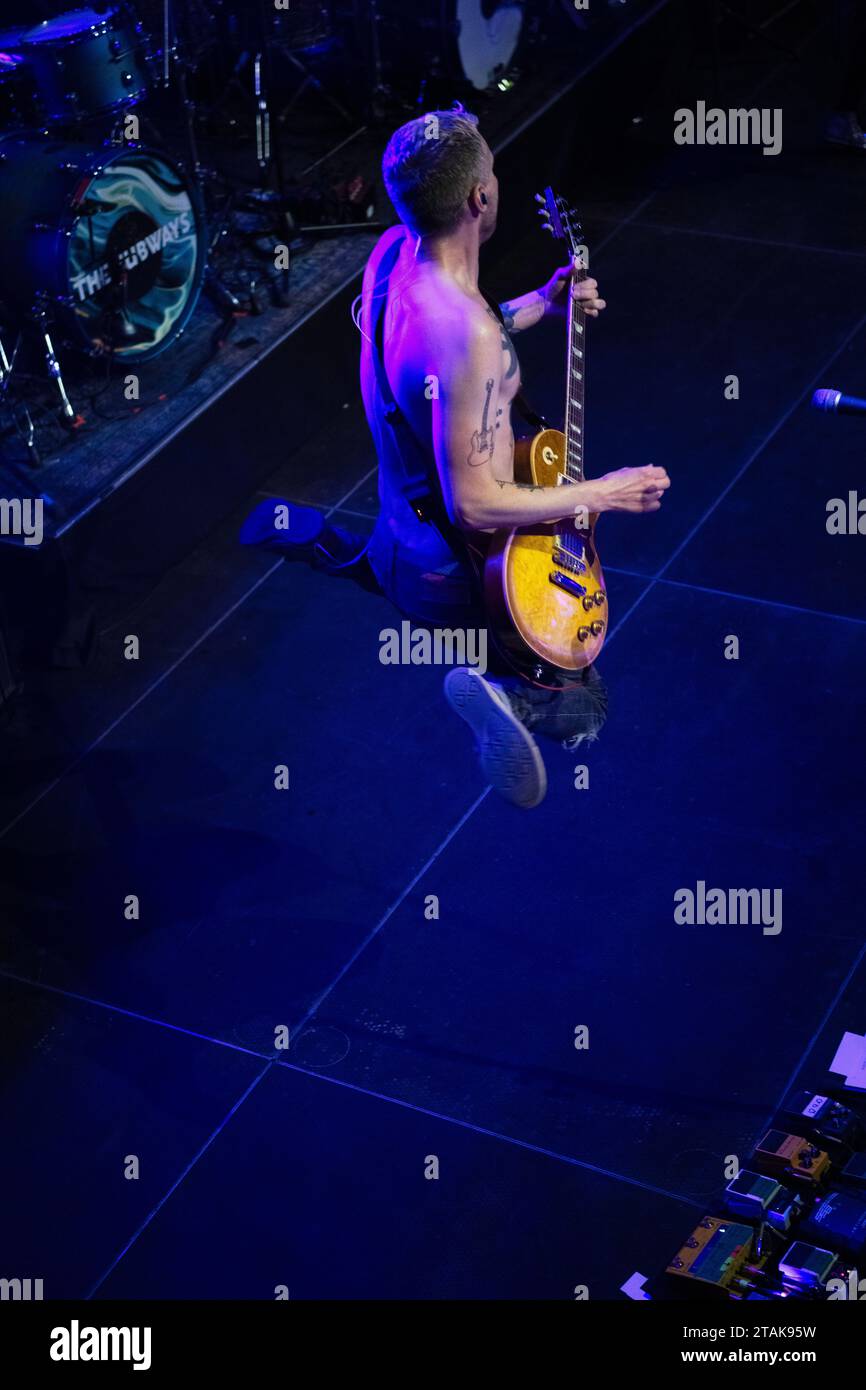 British alternative rock band, The Subways, performing live at the ...