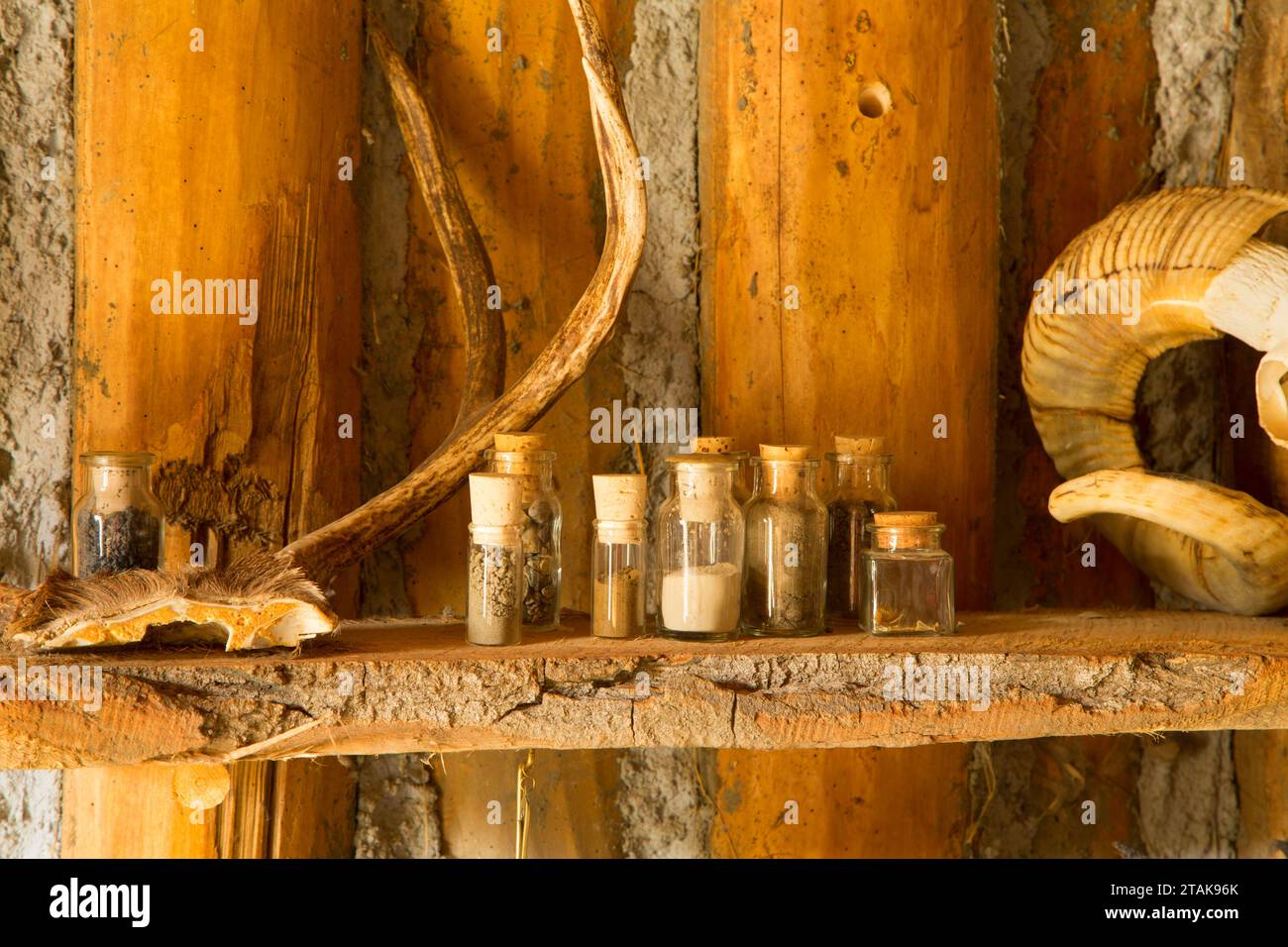 Fort display, Fort Mandan Historic Site, Fahlgren Memorial Park, Lewis ...