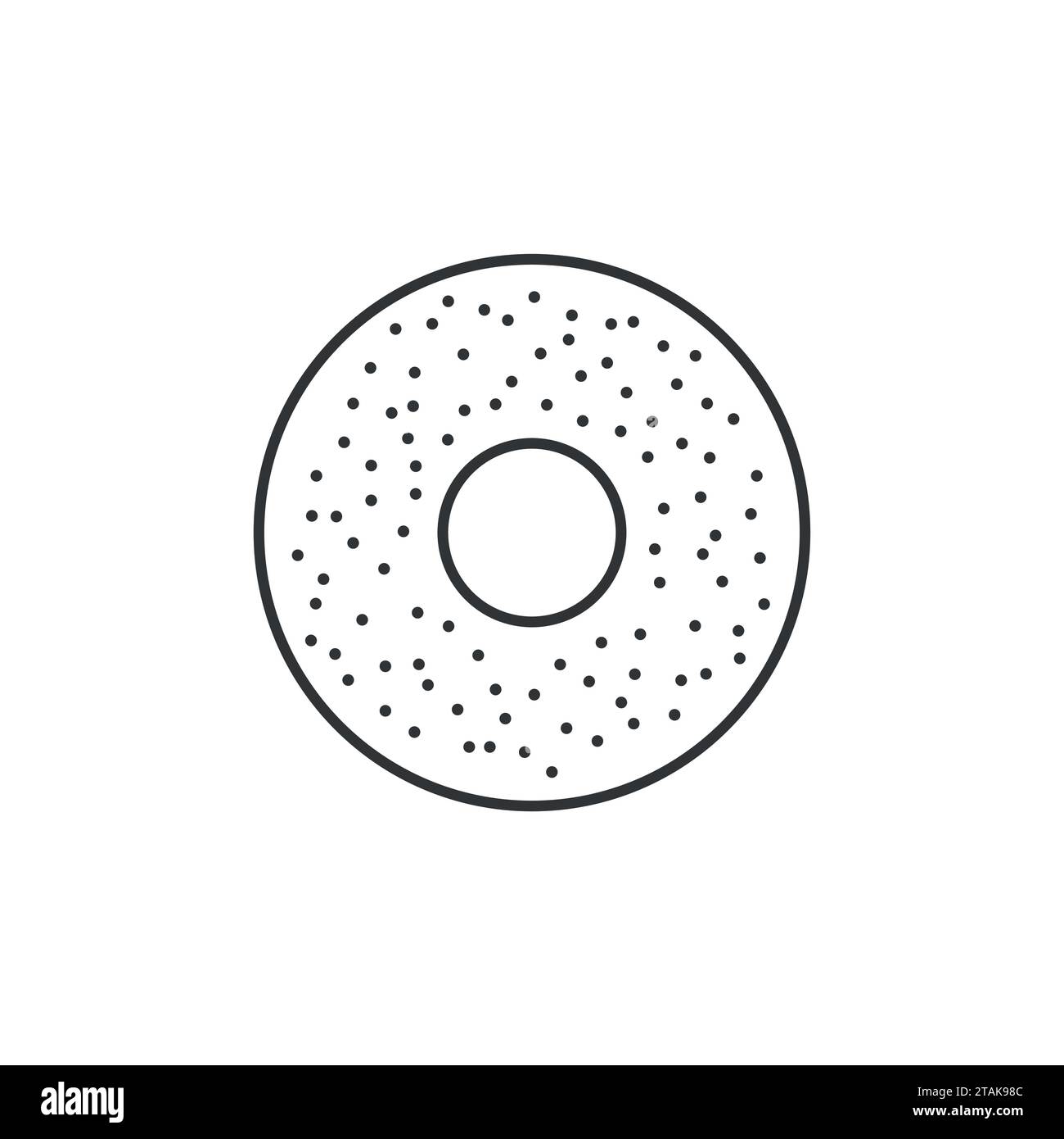 Vector donut icon isolated on white background. Yummy cookie donut food ...