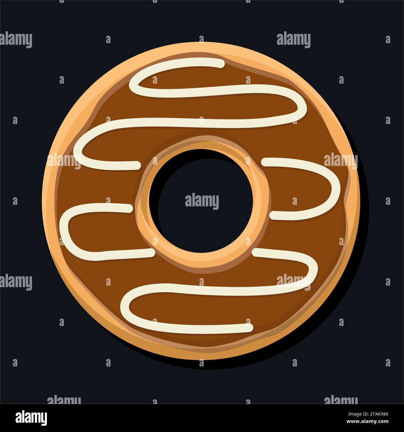 Donut icing on brown Stock Vector Images - Alamy