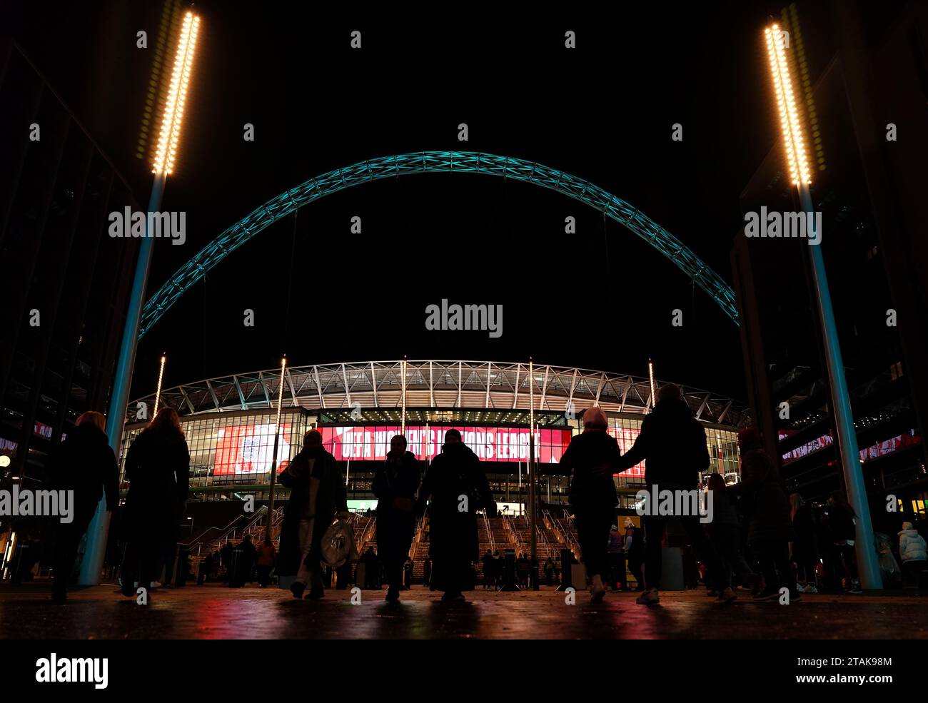 A general view of fans on Wembley Way ahead of the UEFA Women's Nations ...