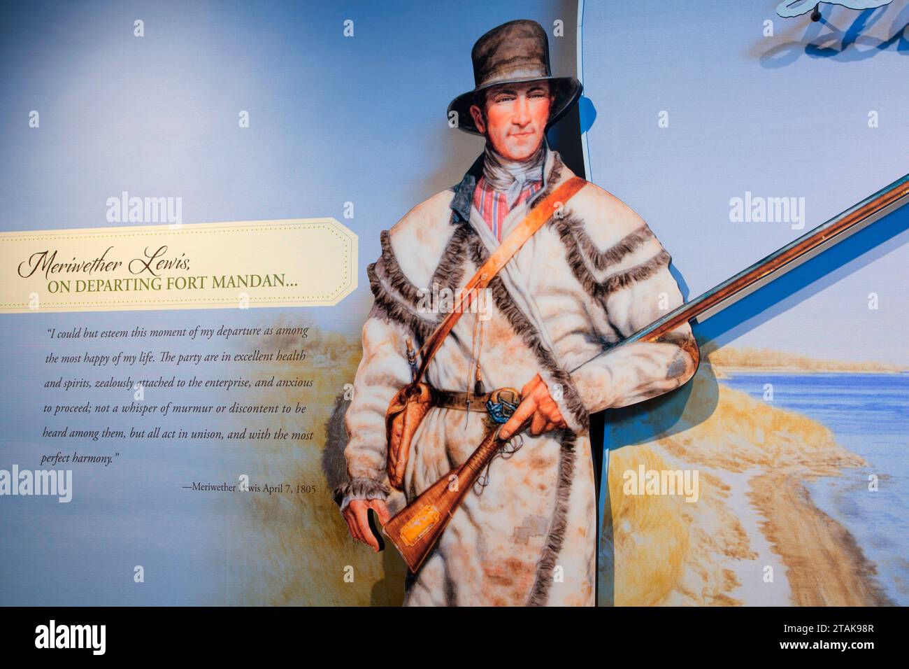 Meriwether Lewis museum display, Lewis & Clark Interpretive Center ...