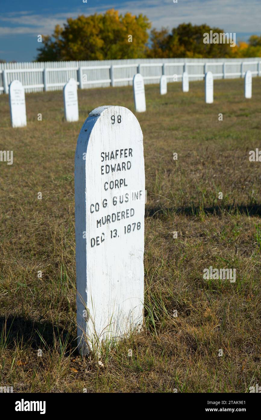 Post Cemetery, Fort Buford State Historic Site, North Dakota Stock ...