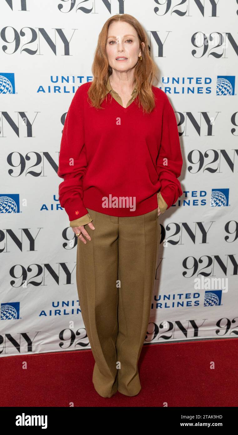 Julianne Moore wearing Tory Burch attends May December advance ...