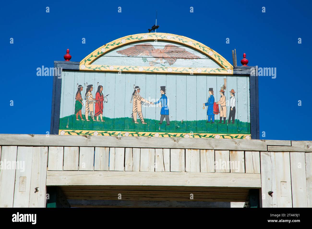 Entrance gate painting, Fort Union Trading Post National Historic Site ...