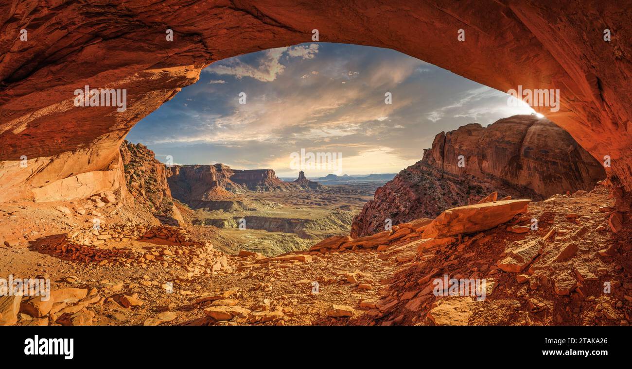 The False Kiva in Canyonlands, Utah. An unofficially recognized ...