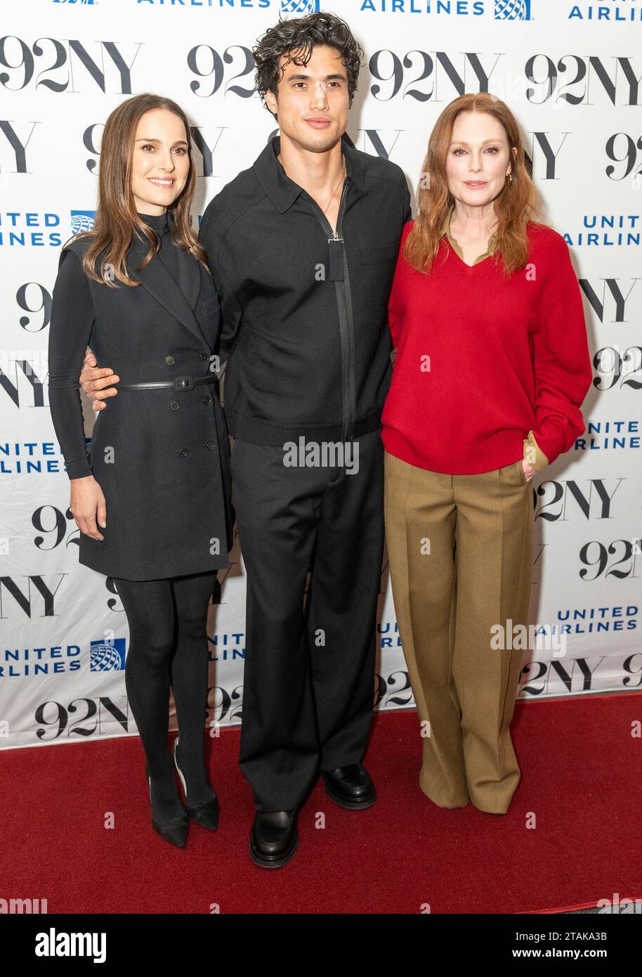 New York, USA. 30th Nov, 2023. Natalie Portman, Charles Melton and ...