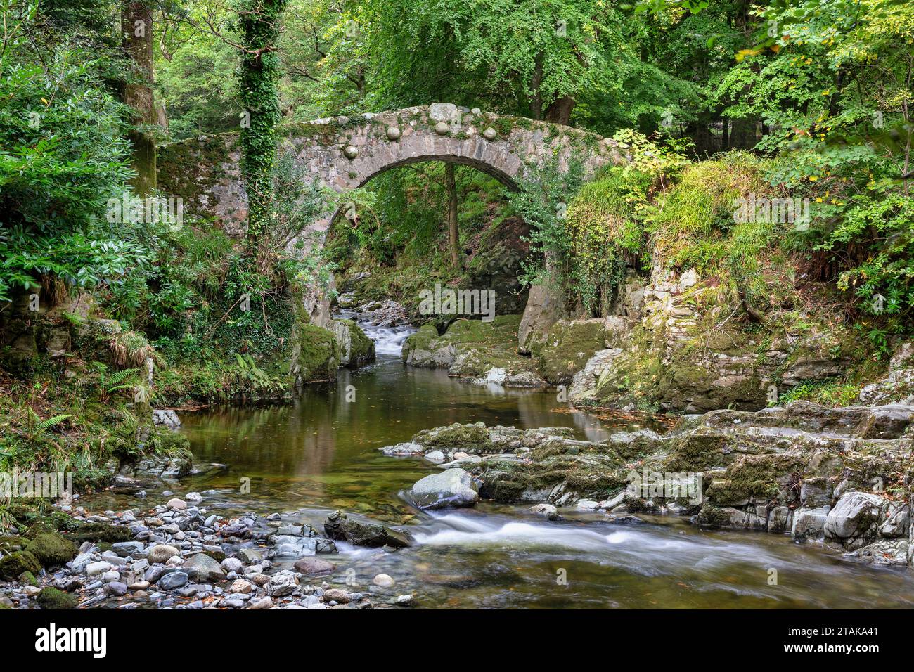 Fall image of Foley's Bridge, built in 1787, located in Tolleymore ...