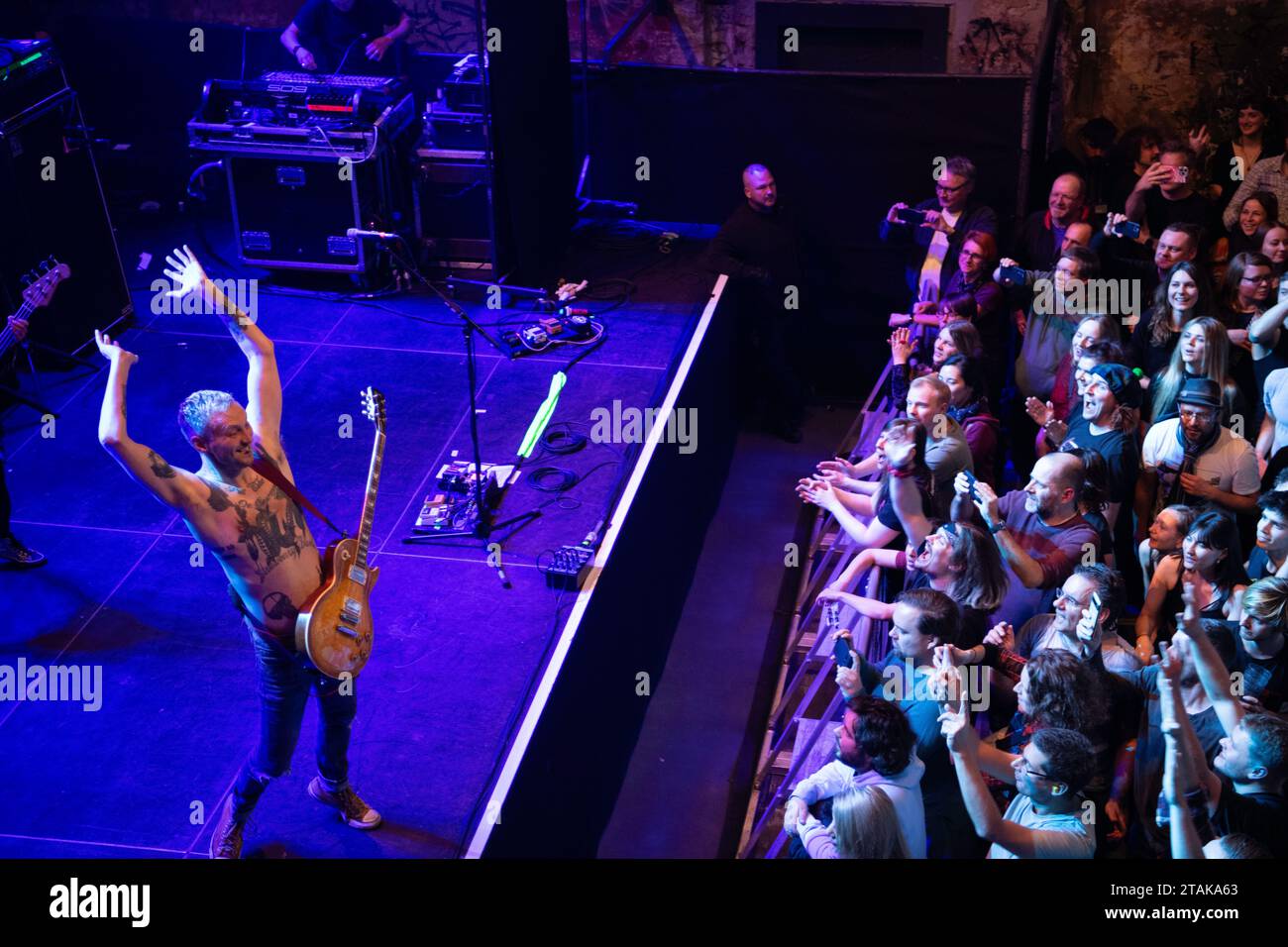 British alternative rock band, The Subways, performing live at the ...