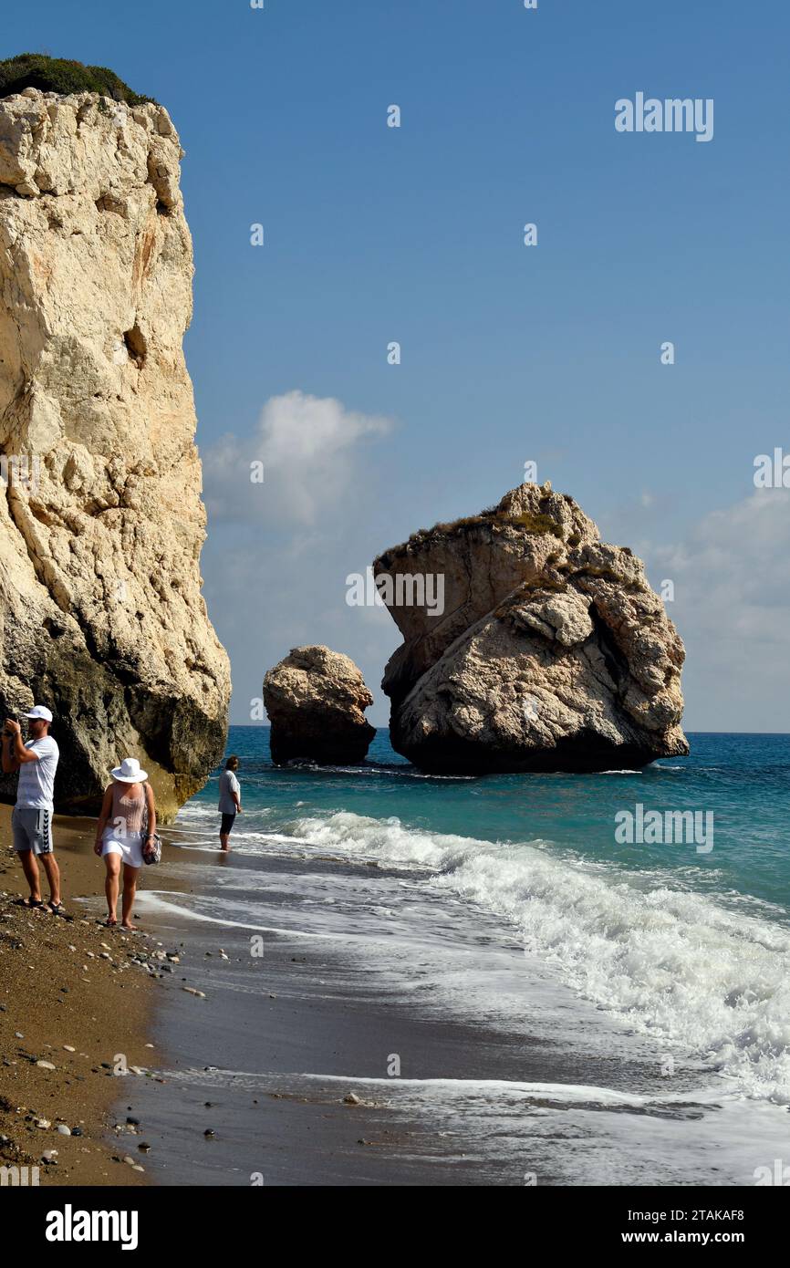 Episkopi, Cyprus - September 27, 2023: unidentified people on beach of ...