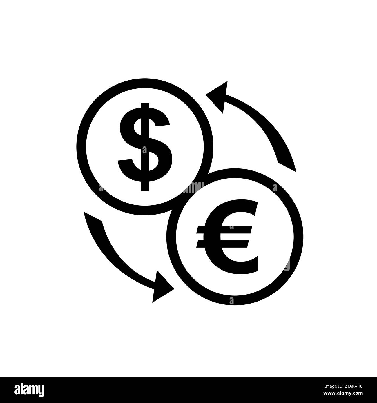 White line currency exchange icon hi-res stock photography and images - Alamy