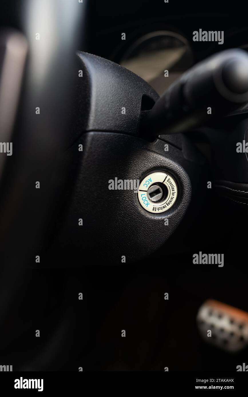 Engine start tachometer dashboard close hi-res stock photography and ...